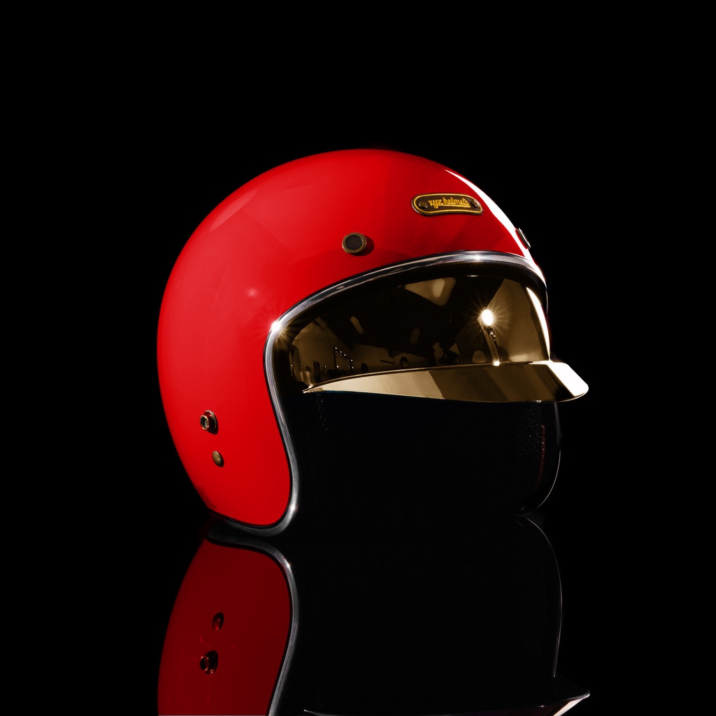 Jual XYZ Helmets Retronaut Red Ferrari Gold Visor | Shopee Indonesia