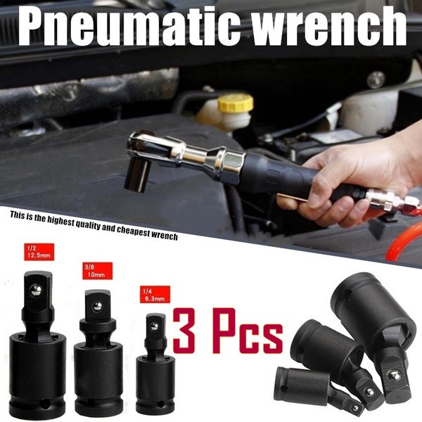 Jual [3pcs] Kunci Pas Adapter Wrench Socket Pneumatic Universal Mata ...