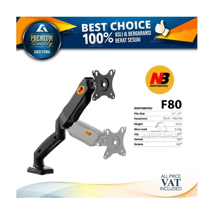 Jual BEST- BRACKET TV MONITOR LED LCD NORTH BAYOU NB F80 NBF80 13"-27 ...