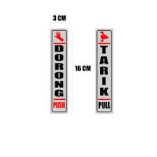 Jual STIKER LABEL DORONG TARIK 16 cm x 3 cm | Shopee Indonesia