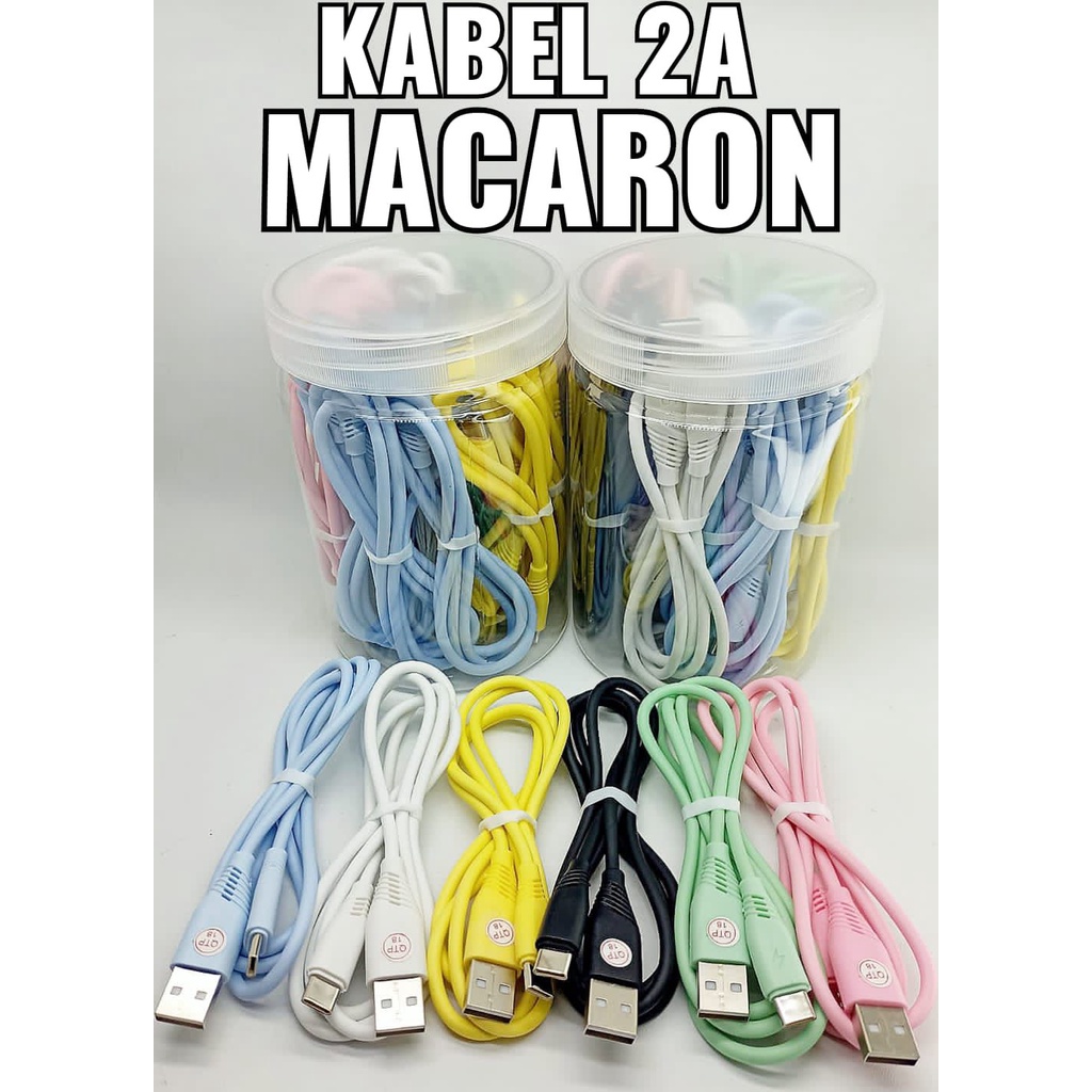 Jual Kabel Data Macaron Type-C Real 2 Amper Non Fast Kabel Bulat ...