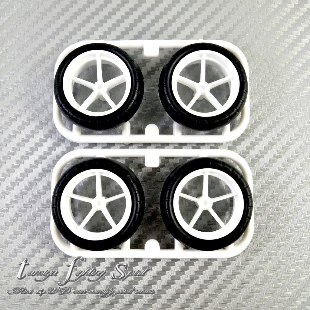 Jual Rep Tamiya Wheel Set Wide 5 Spoke / Velg 5 Arched -White (WS5AL03 ...