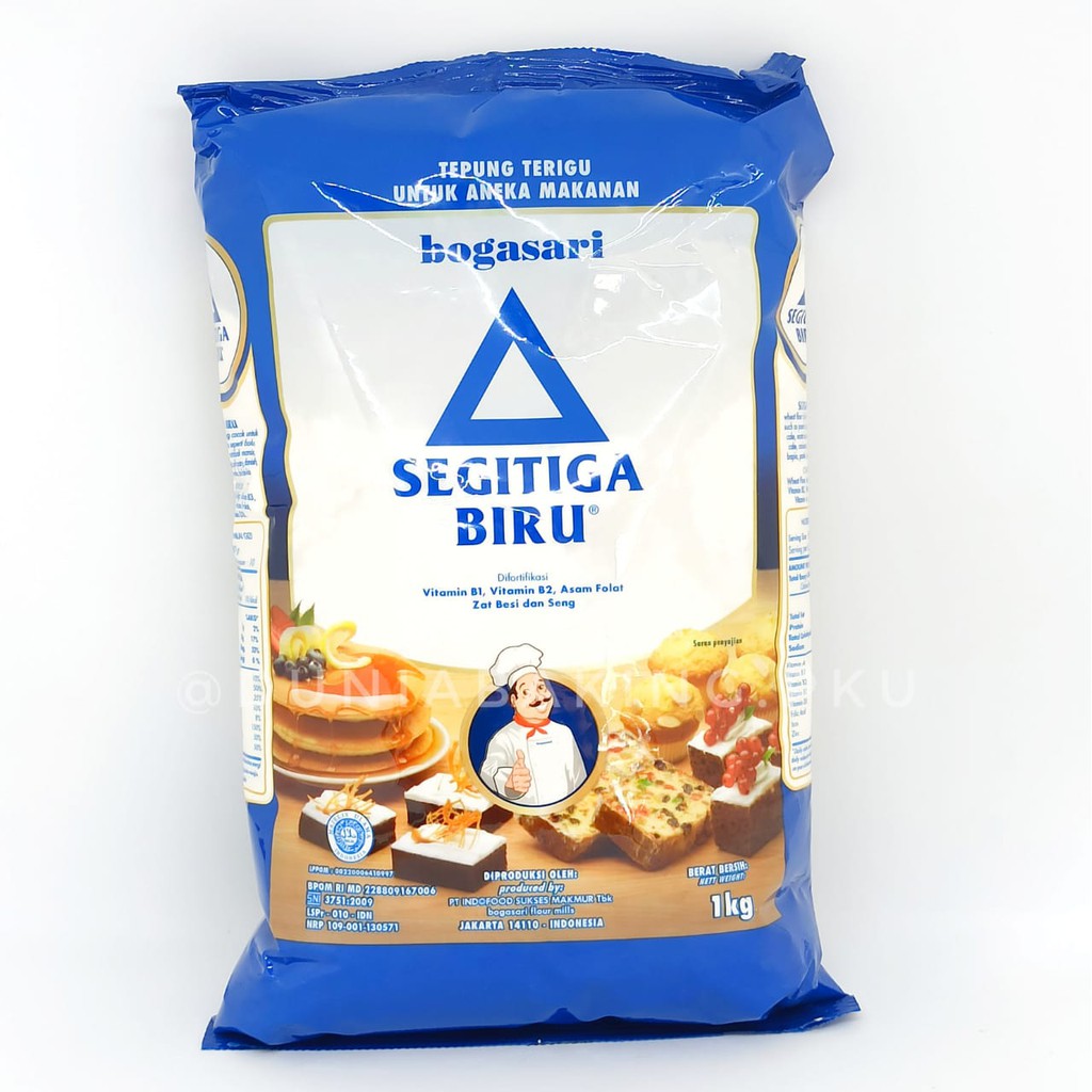 Jual Tepung terigu Segitiga Biru Premium 1 kg - Terigu segitiga biru ...