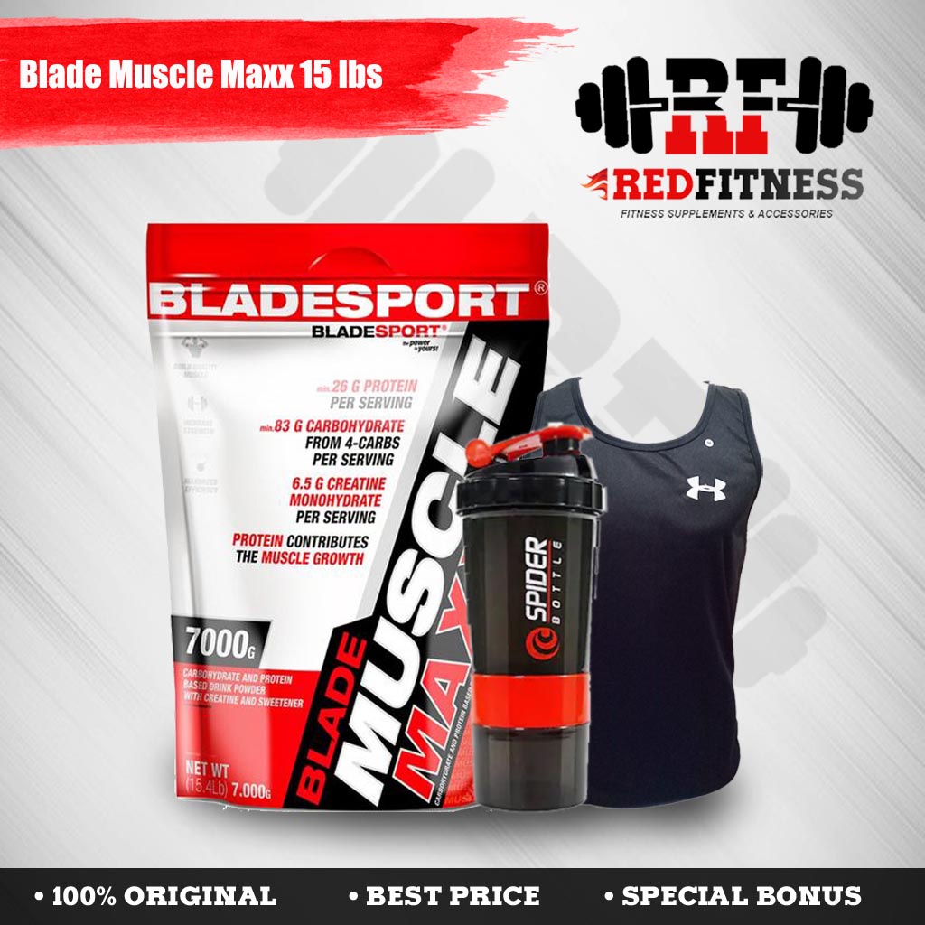 Jual Blade Sport Muscle Maxx 15 lbs / MuscleMaxx Weight Gainer 7000 gr ...