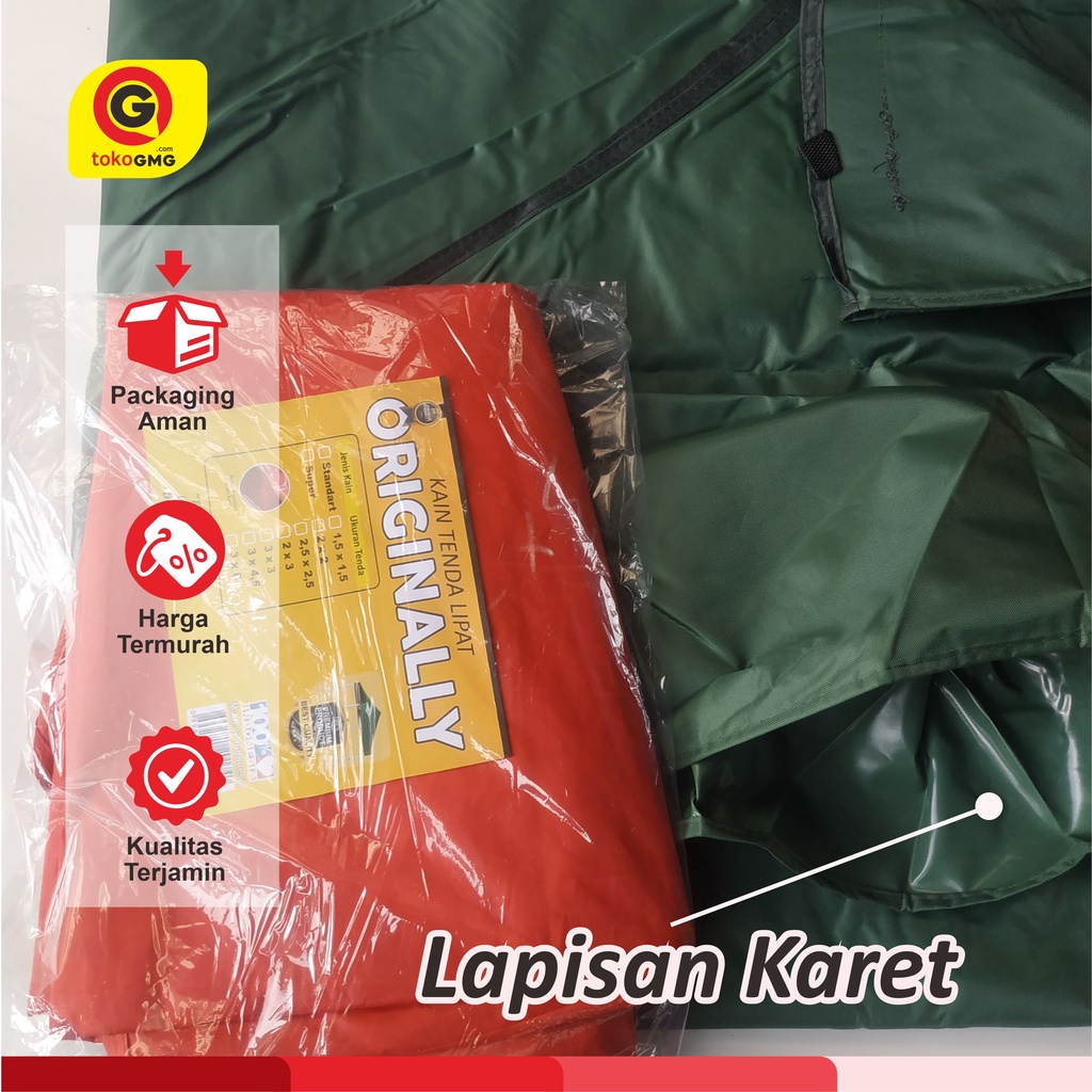 Jual Kain Tenda Lipat - Polyester Rubber Waterproof - Kain Tenda Super ...