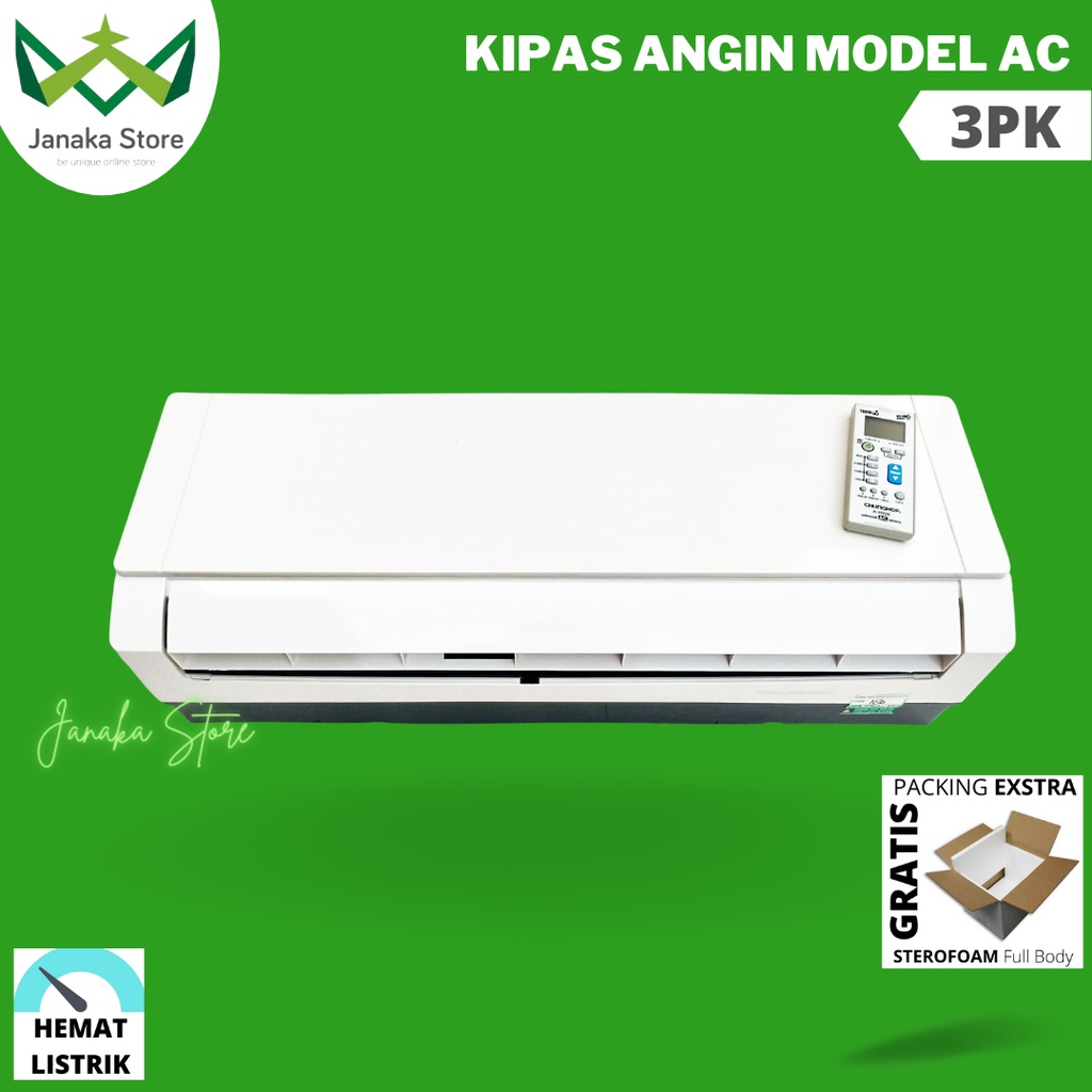 Jual Kipas Angin Model AC 3PK Remote | Kipas Angin Dinding Remot Plus ...