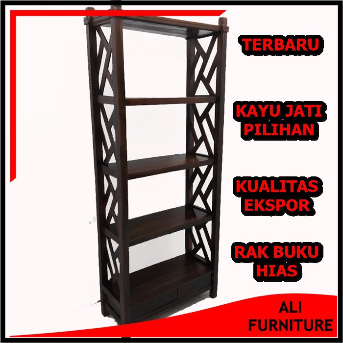 Jual Rak Buku Minimalis Modern Terbaru Rak Buku 4 Susun Produksi Jepara ...