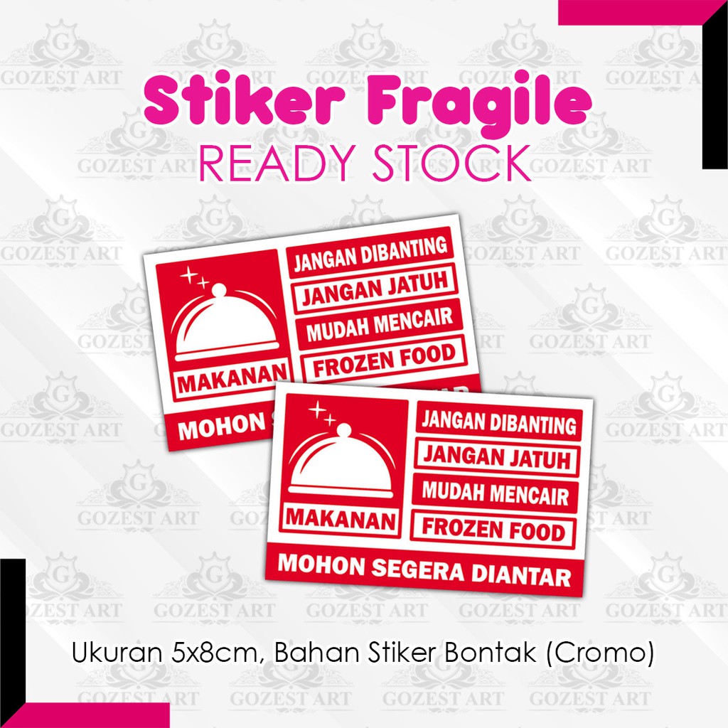 Jual Stiker Fragile Sticker Jangan Dibanting / Stiker fragile Makanan ...