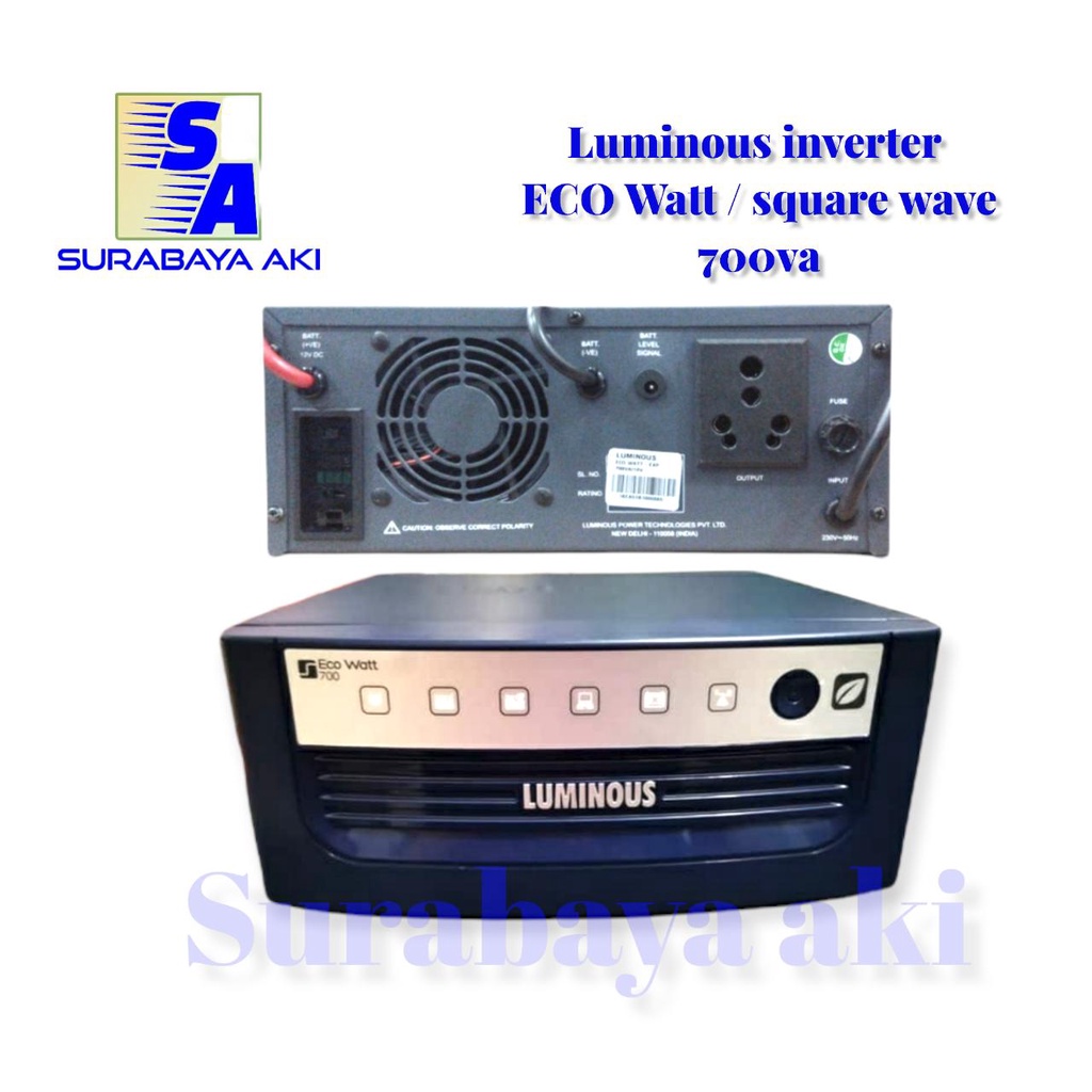 Jual LUMINOUS INVERTER SQUARE WAVE UPS ECO WATT 700VA 500W 12V ECOWATT ...