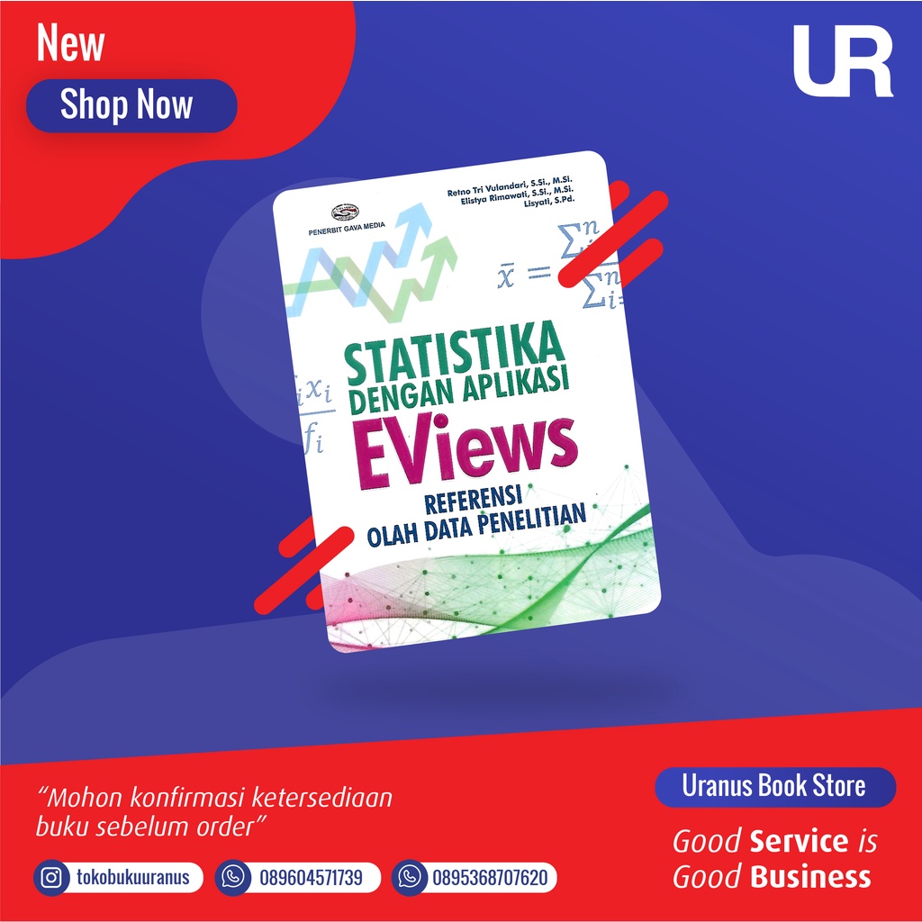 Jual STATISTIKA DENGAN APLIKASI EVIEWS REFERENSI OLAH DATA PENELITIAN | Shopee Indonesia