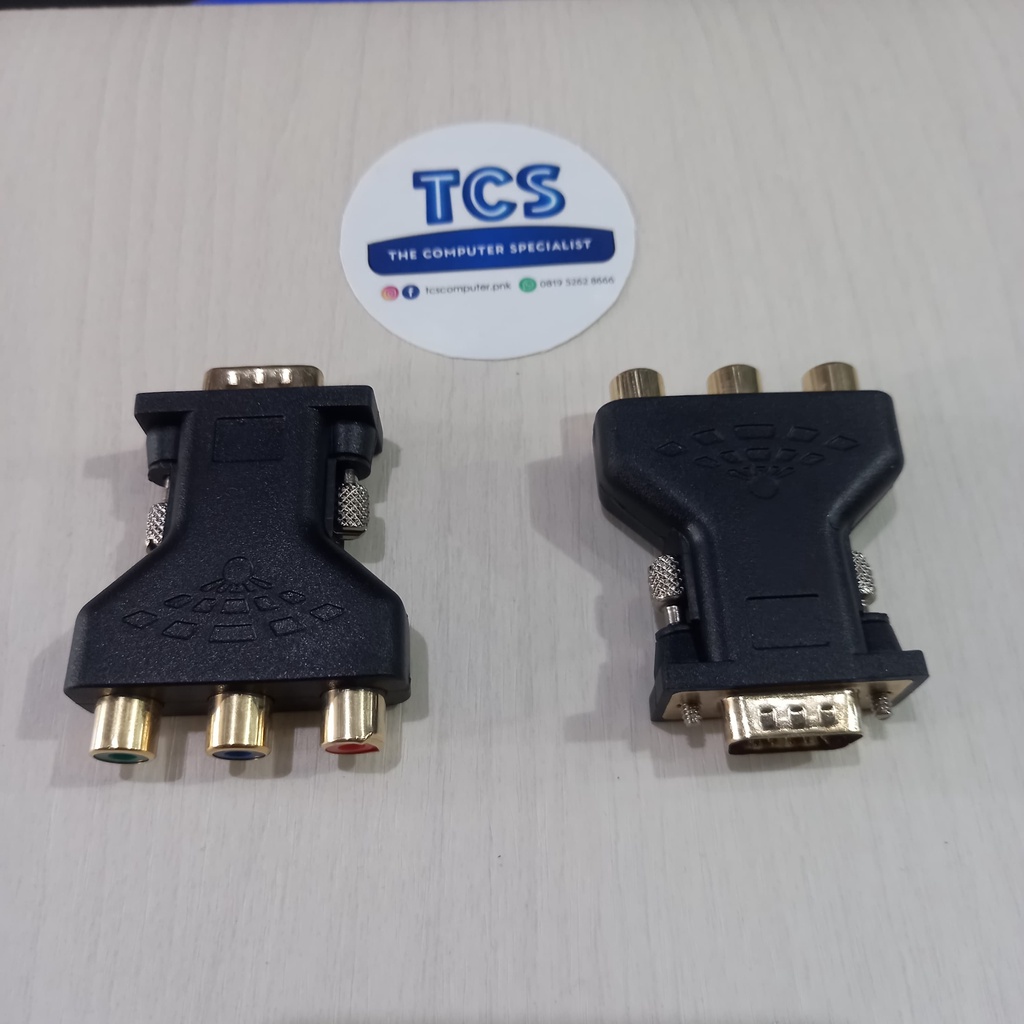 Jual 15-Pin VGA Component Video Jack Adapter ke RCA RGB Video Female ...