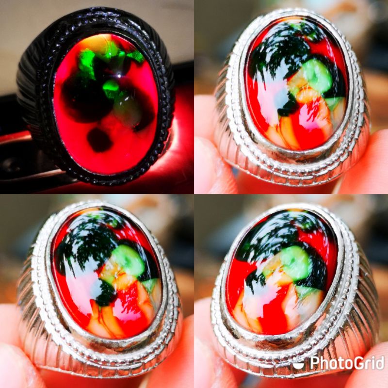 Jual Natural Batu Akik Pancwarna edong asli Kristal | Shopee Indonesia