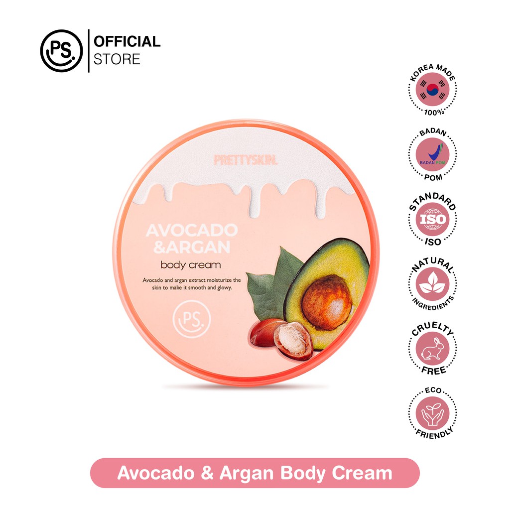 Jual PRETTY SKIN KOREA Avocado & Argan Body Cream/ Cream Krim ...