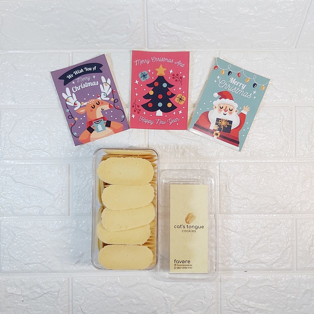 Jual Lidah Kucing Cookies Kue Kering 230-250 gr (Christmas Cookies ...