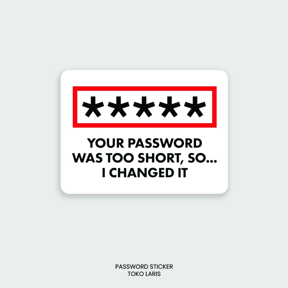 Jual Sticker SECRET PASSWORD Untuk Sticker Laptop, Tumblr, Helm, Case ...
