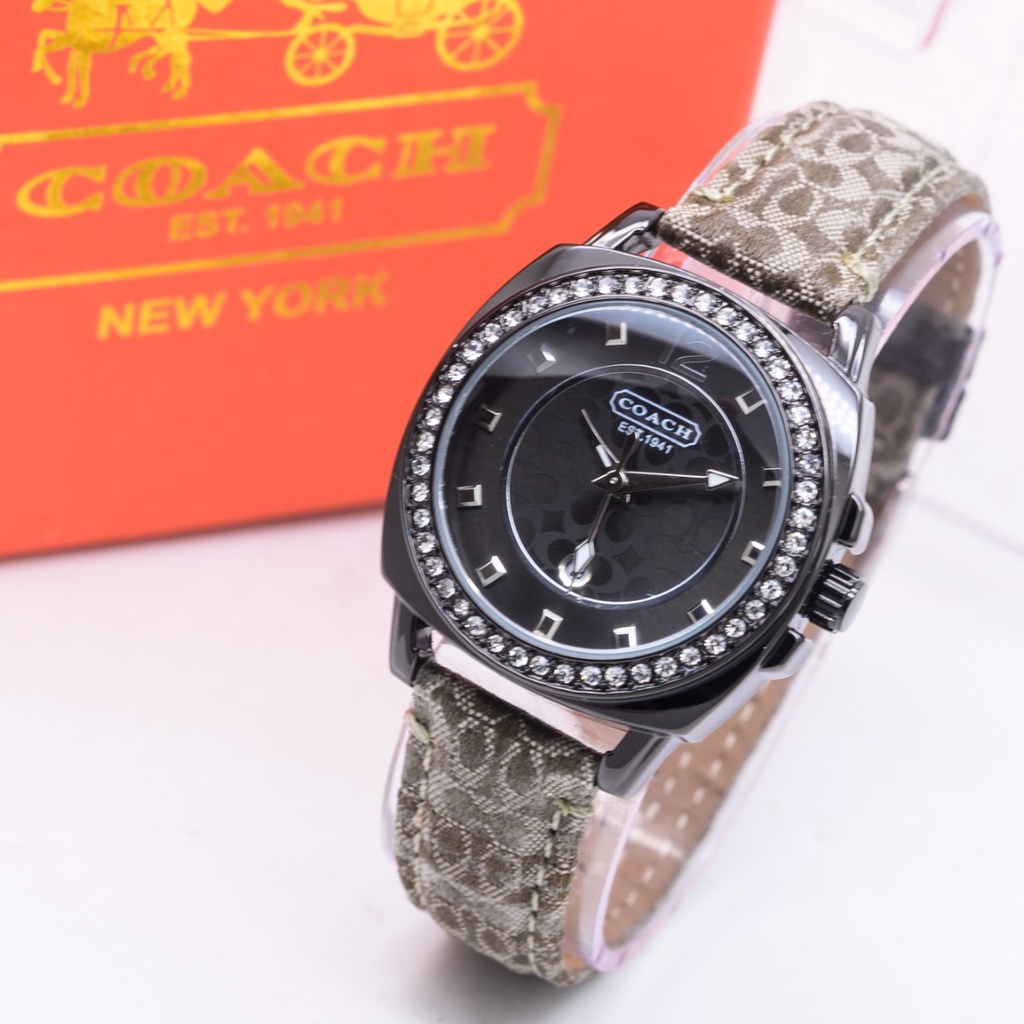 Jual Jam tangan wanita fashion COACH EST.1941 diamond stainless steel ...