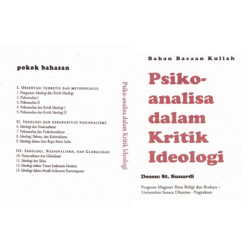 Jual Buku Book Psiko Analisa Dalam Kritik Ideologi Shopee Indonesia