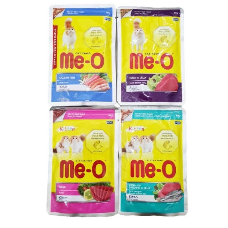 Jual Meo Pouch All varian 80gr / MEO POUCH KITTEN / MEO POUCH TUNA ...