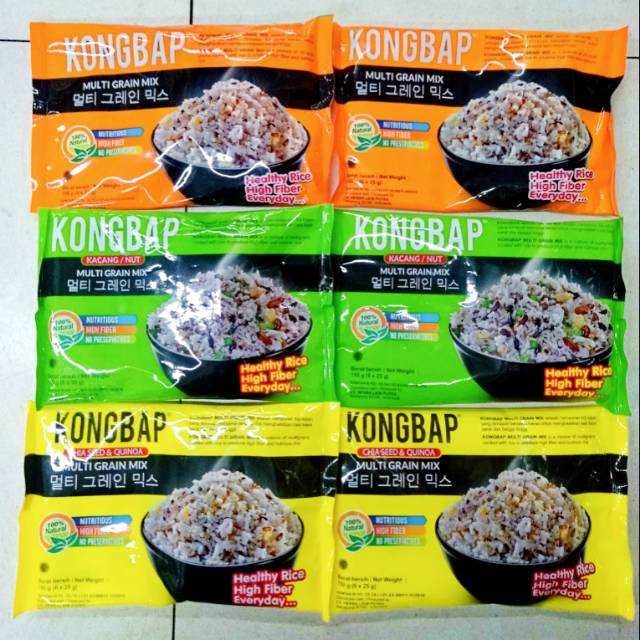 Jual Kongbap multi grain mix isi 6 sachet*25 gram | Shopee Indonesia
