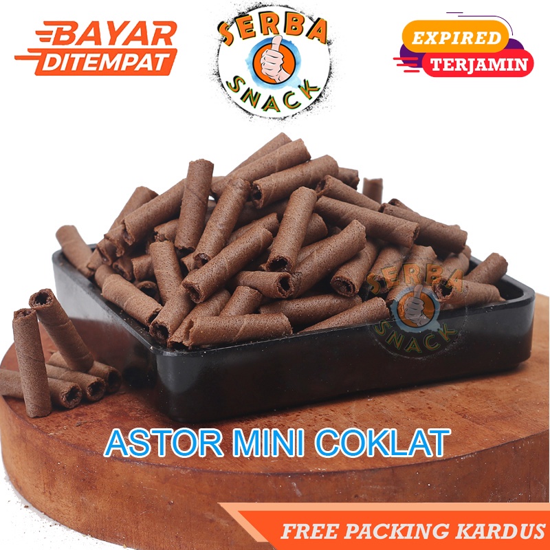 Jual Makanan Ringan Astor Mini Coklat 250gr Snack Kiloan Wafer Stick ...