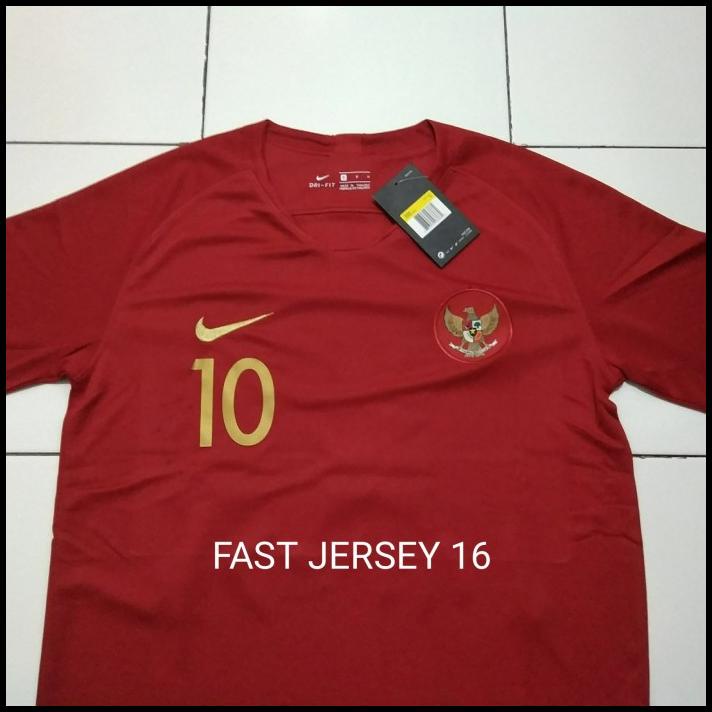 Jual Kostum Nama + Jersey Timnas Indonesia Home "Logo Bordir" New 2018/ ...