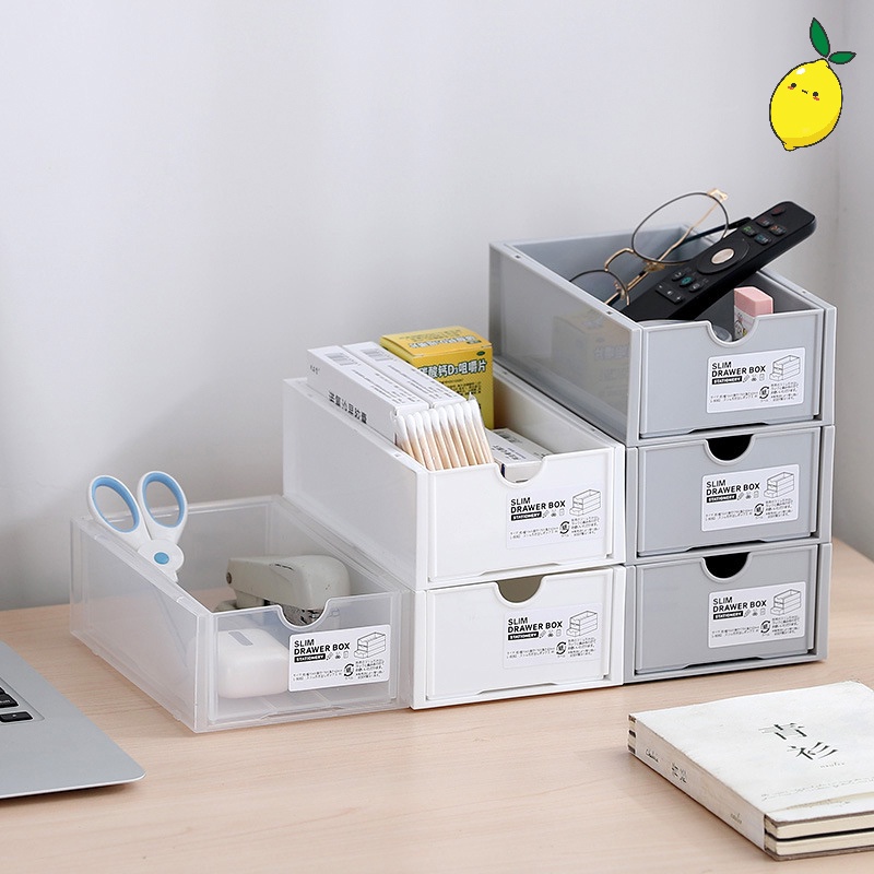 Jual Rak Meja Susun Mini Stackable Slim Drawer Box | Shopee Indonesia