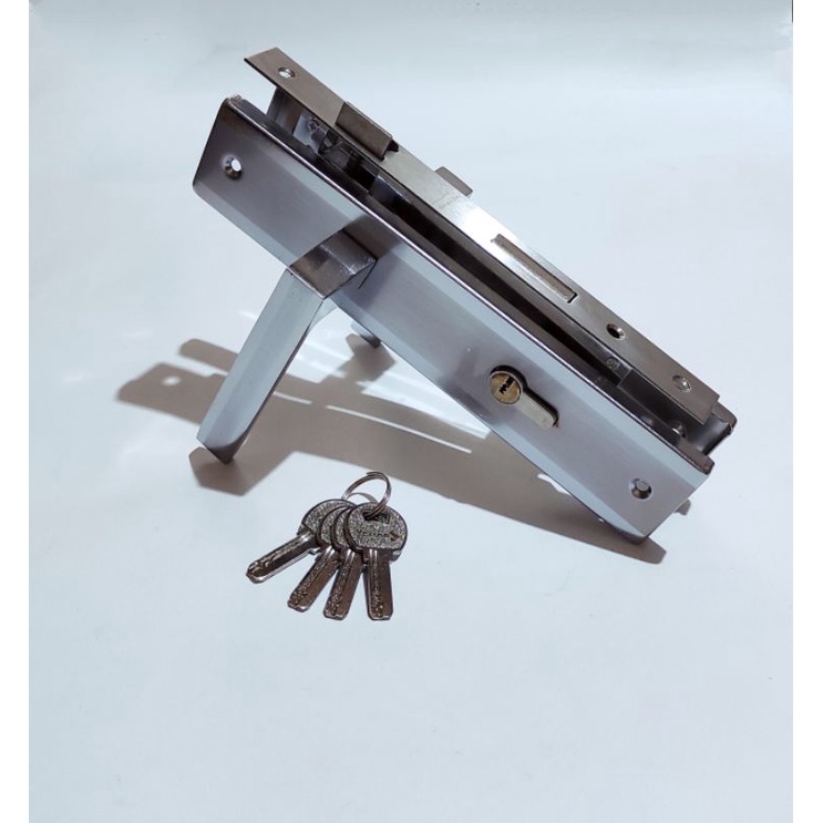 Jual Kunci pintu rumah besar set / handle pintu besar 25 cm sn / np ...