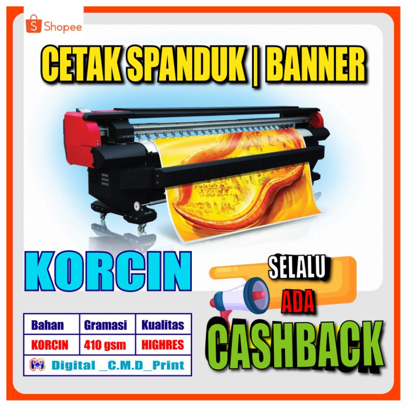 Jual Cetak MMT, BACKDROP | Spanduk | Banner | Baliho, bahan KORCIN 410 gsm | Shopee Indonesia