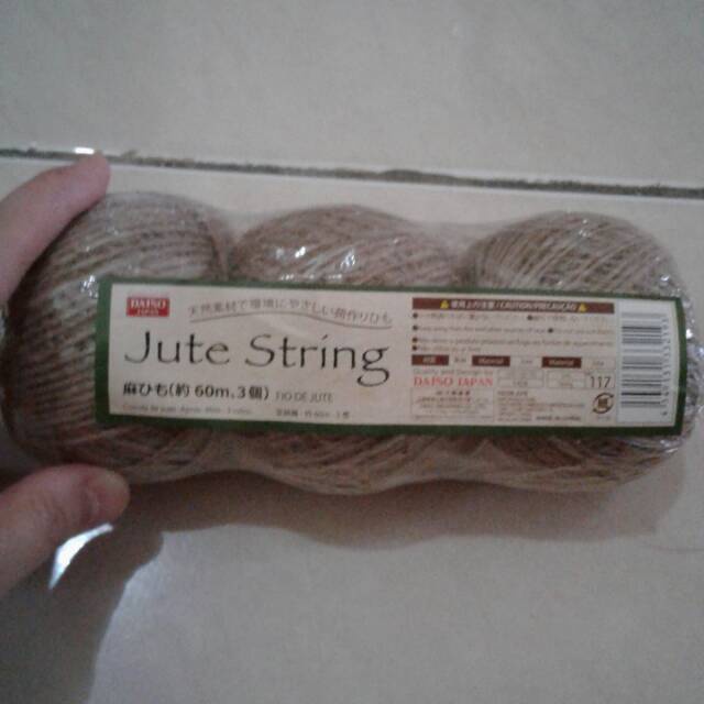 Jual Daiso Tali rami tali ikat kado jute string tali karung goni ...