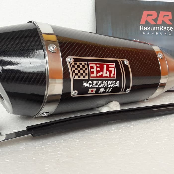 Jual silencer yoshimura R11 double hole carbon | Shopee Indonesia
