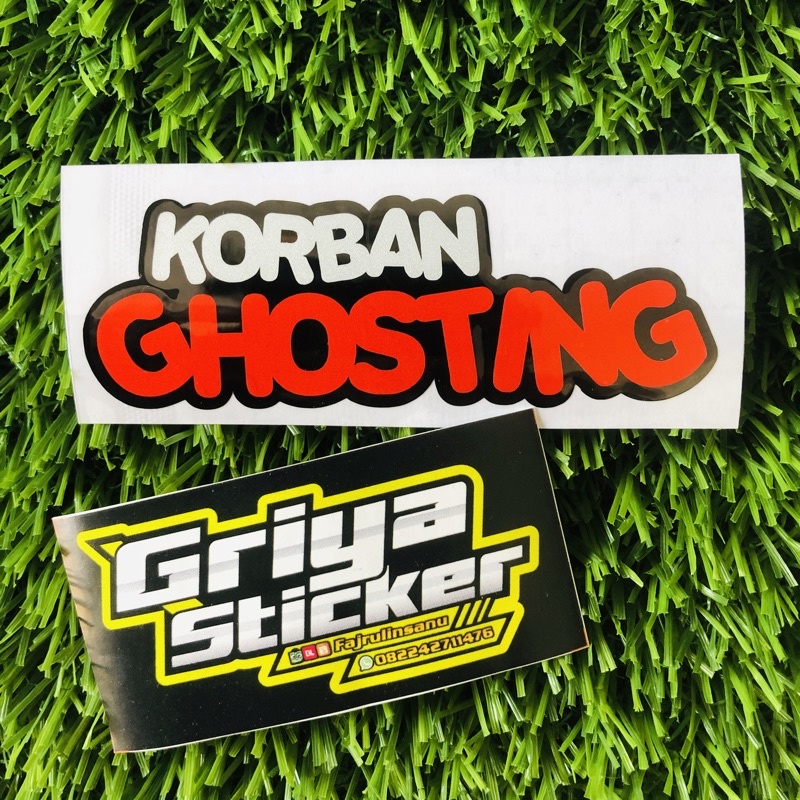 Jual stiker KORBAN GHOSTING Sticker motor viral | Shopee Indonesia