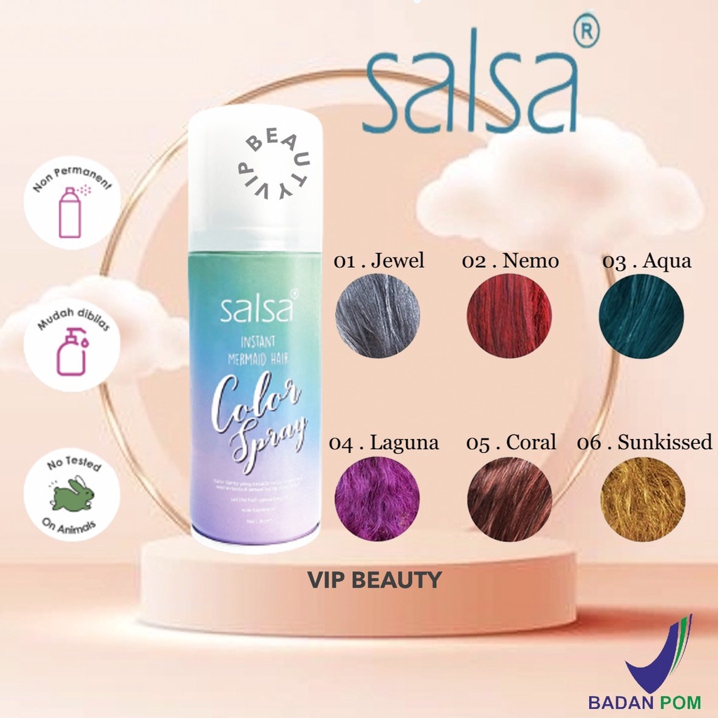 Jual SALSA Instant Mermaid Hair Color Spray 80ml | Semir Rambut ...