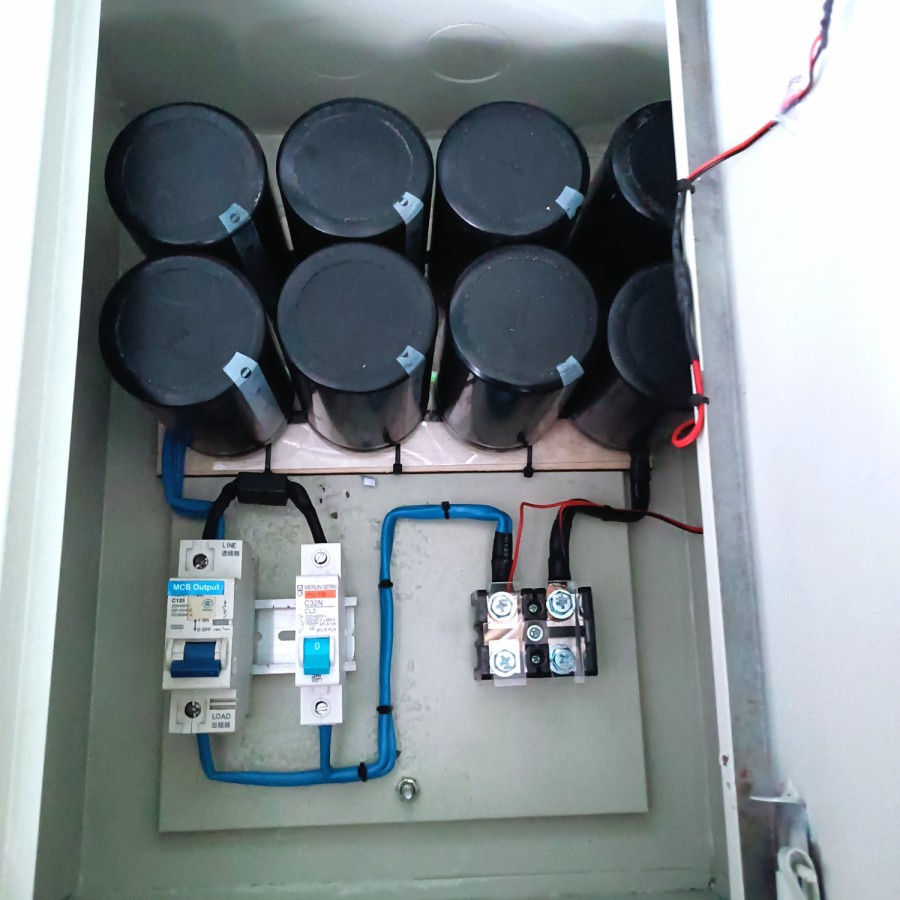 Jual kapasitor bank 12v 24v 48v DC capacitor bank DC PLTS box panel ...