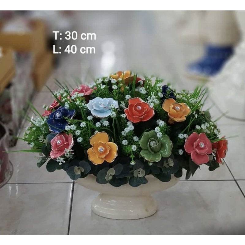Jual bunga rangkai keramik hiasan meja | Shopee Indonesia