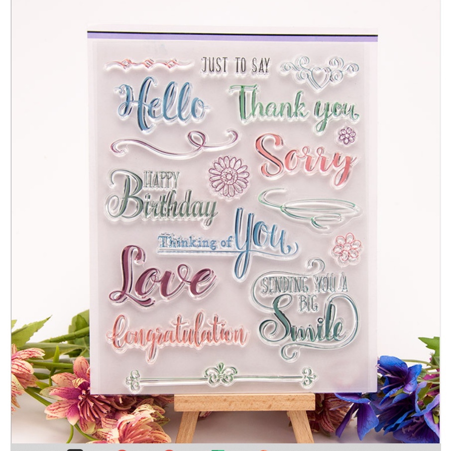 Jual LovelyCraftStore | S 18 Silicone Stamp Transparan Transparent ...