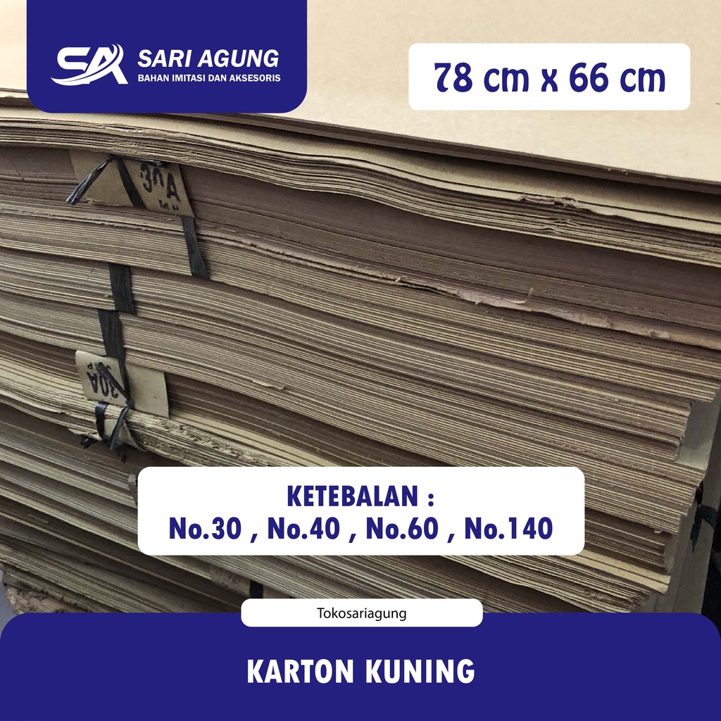 Jual KARTON KUNING DALUANG (LEMBAR) YELLOW BOARD HARD COVER | Shopee ...