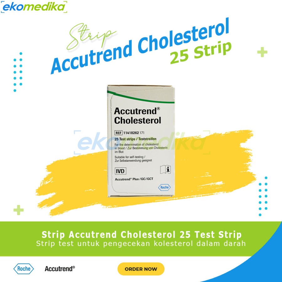 Jual Strip Accutrend Cholesterol 25T | Strip Kolesterol Accutrend ED 01 ...