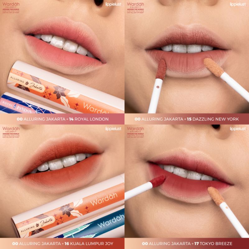 Jual Wardah Colorfit Last All Day Lip Paint Around The World Ombre Combo 2pcs | Shopee Indonesia