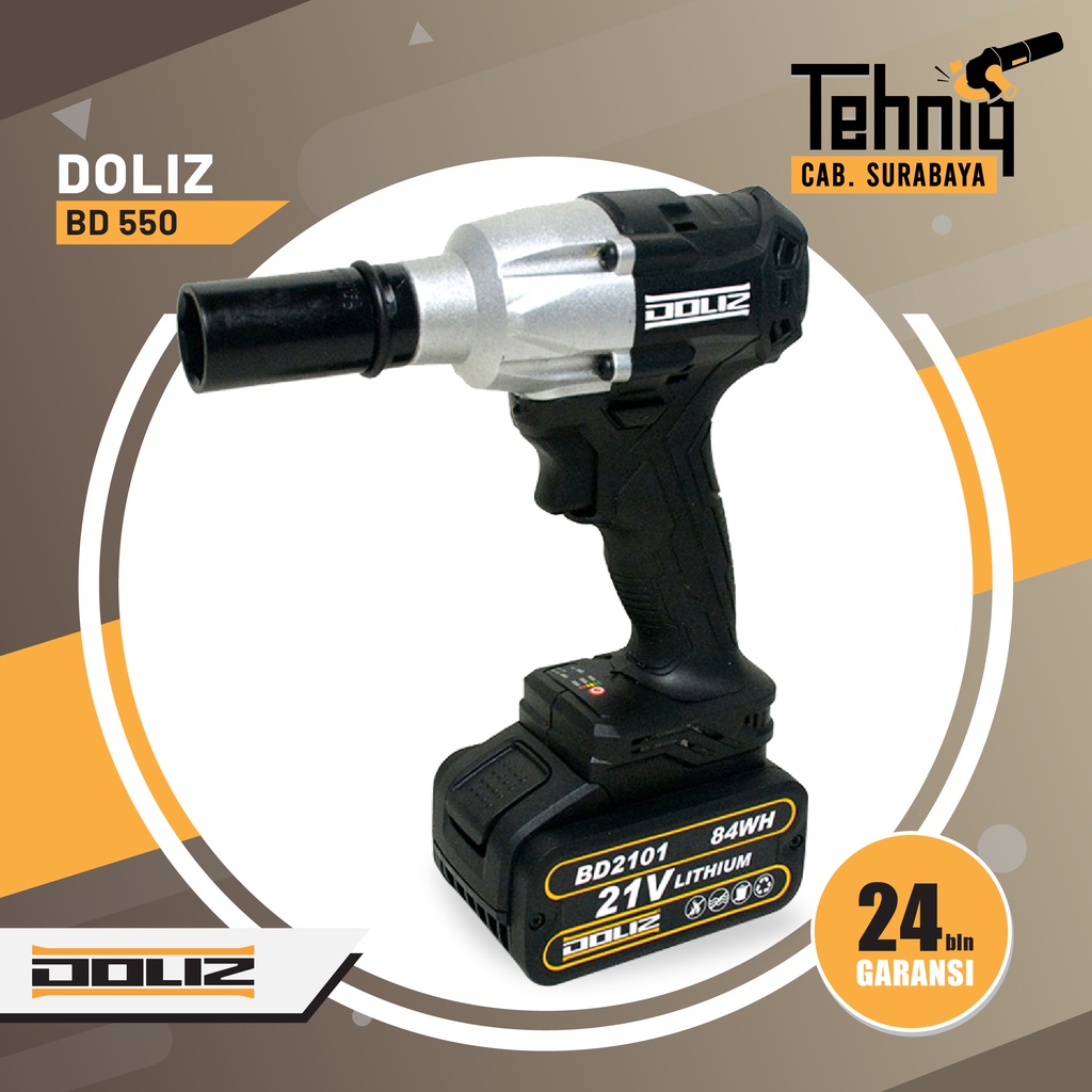 Jual MESIN PEMBUKA BAUT CORDLESS IMPACT WRENCH DOLIZ BD550 BRUSHLESS ...