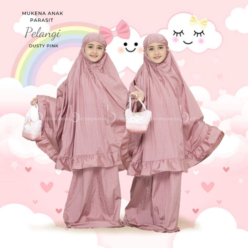 Jual Mukena Anak 7-11 thn Parasit Premium Tas Traveling Mukenah Travel ...