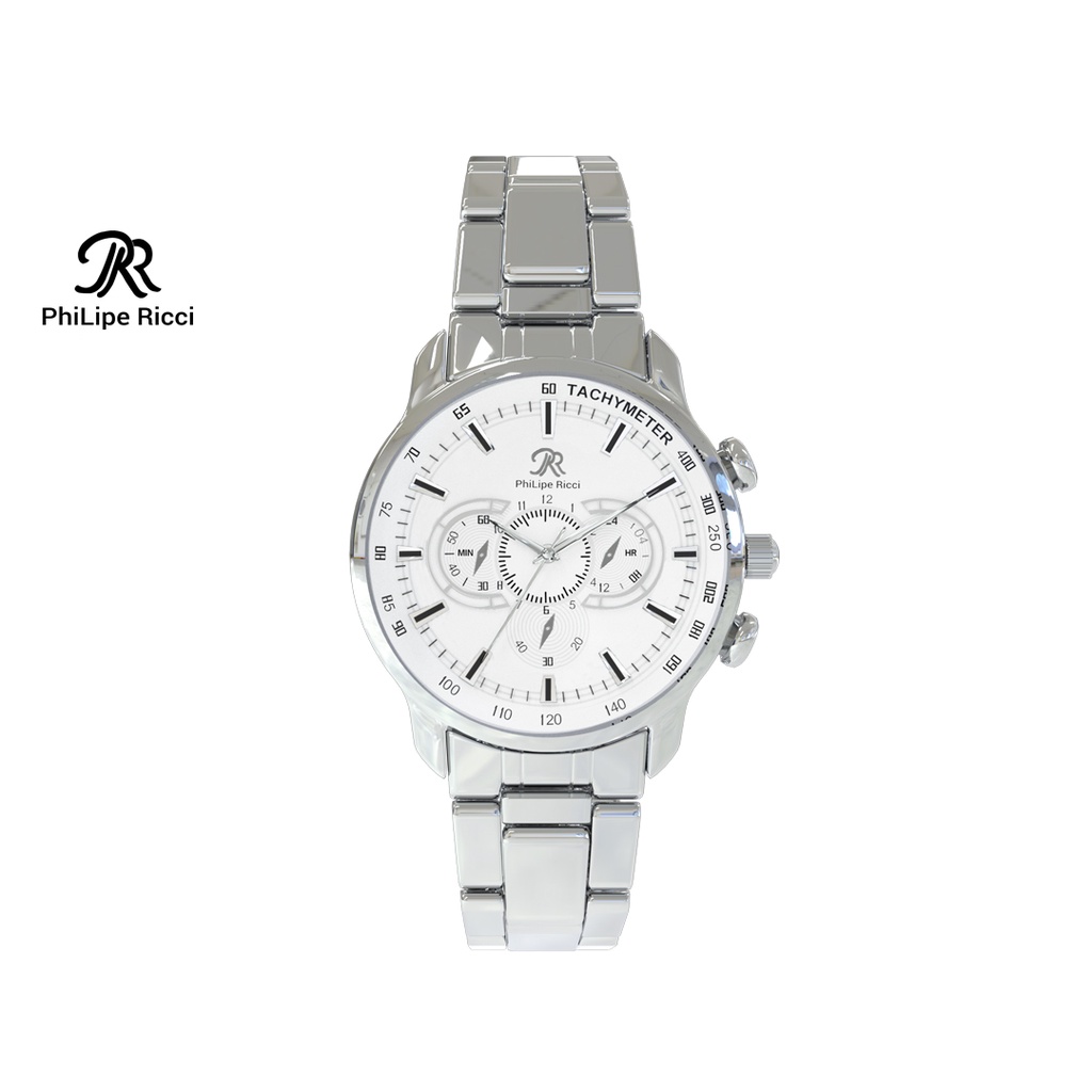 Jual PhiLipe Ricci Jam Tangan Pria Original Besi Tali Rantai Analog ...