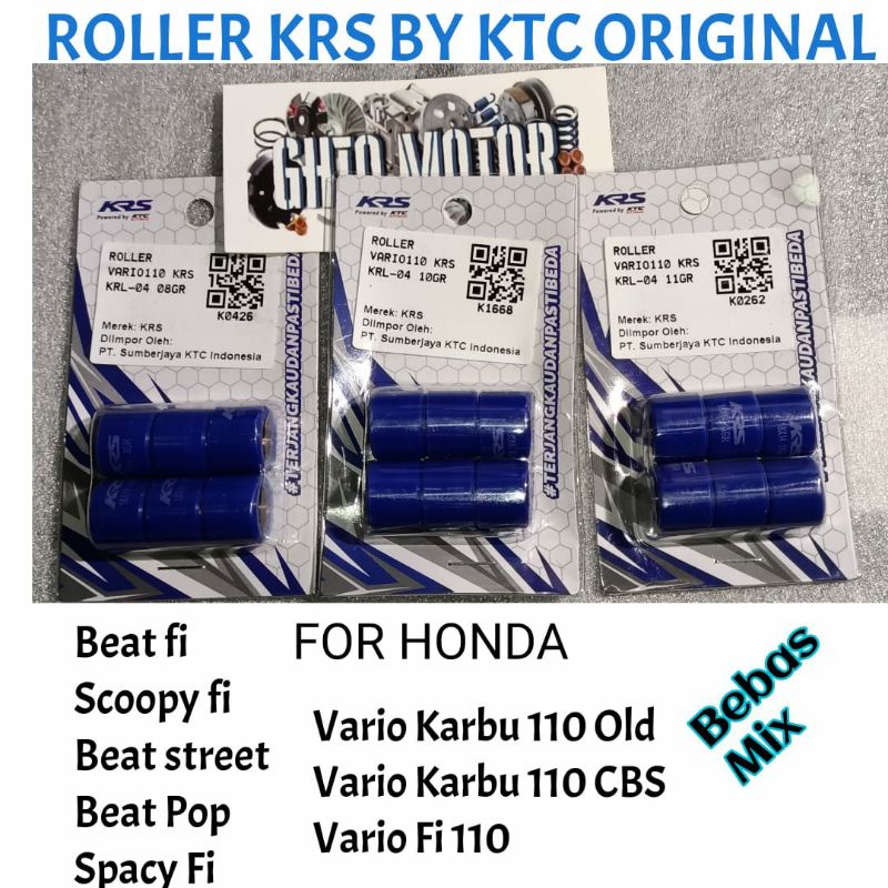 Jual ROLLER KRS BEAT FI SCOOPY FI VARIO KARBU 110 VARIO 110 FI ESP BEAT POP SPACY FI BEAT STREET ...
