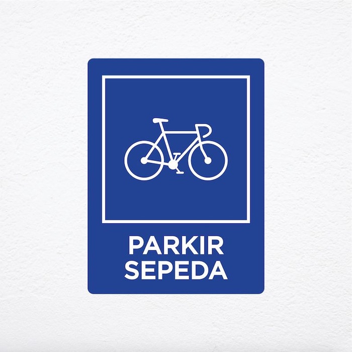 Jual Otello - Parkir Sepeda Sign Board Akrilik | Signage Parkir Sepeda ...