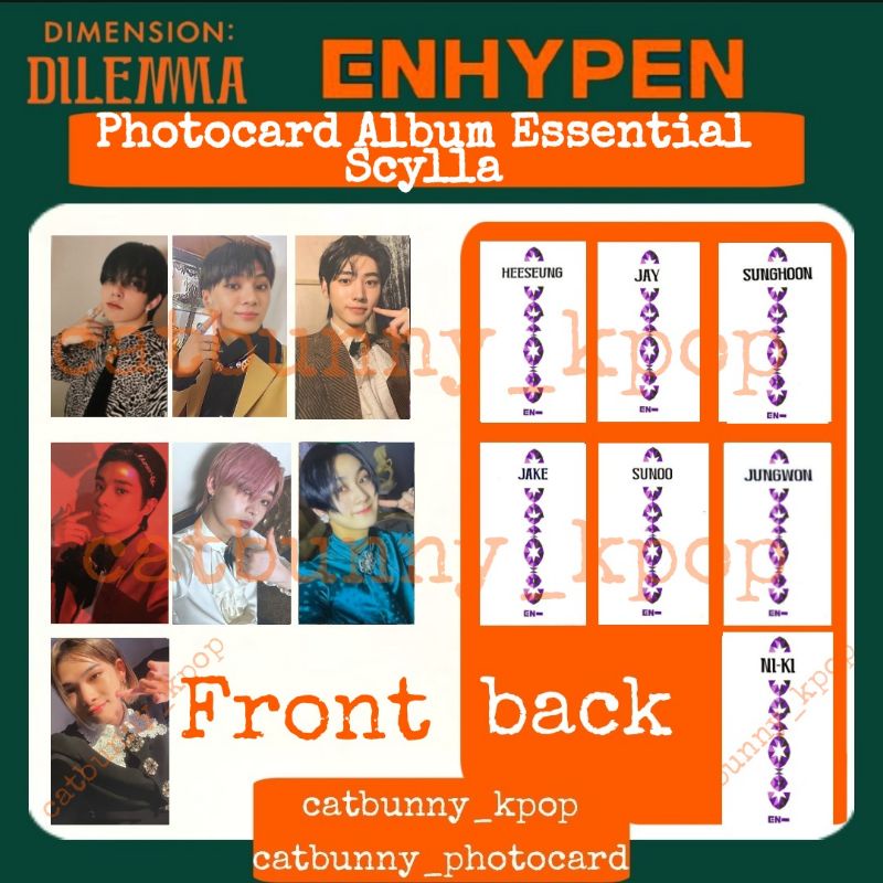 Jual Photocard Album Essential Dimension Dilemma Enhypen unofficial Scylla Charybdis Oddyseus ...
