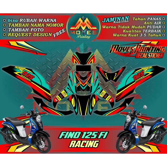 Jual Decal finon125fi sticker motor fino decal yamaha fino 125 sfec B ...