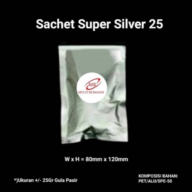 Jual Kemasan Sachet Alufoil Silver 25Gr.isi 100 Pcs. Kemasan Snack ...