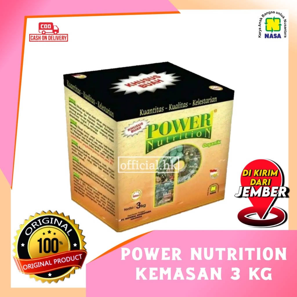 Jual PUPUK POWER NUTRITION KEMASAN 3 kg nutrisi tanaman pelebat buah - Pwrb Power Nutrition Nasa ...