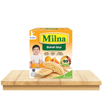 Jual MILNA BISKUT BAYI 6M+ & 8M+ apel/jeruk, pisang, jeruk,finger ...