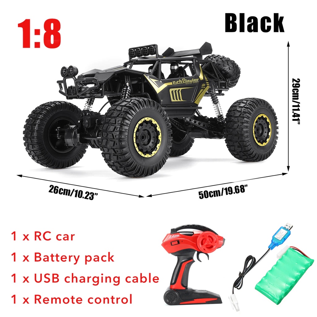 Jual Mainan Mobil Remote Control Besar 1:8 Bahan Alloy 4WD 50cm 2.4G ...