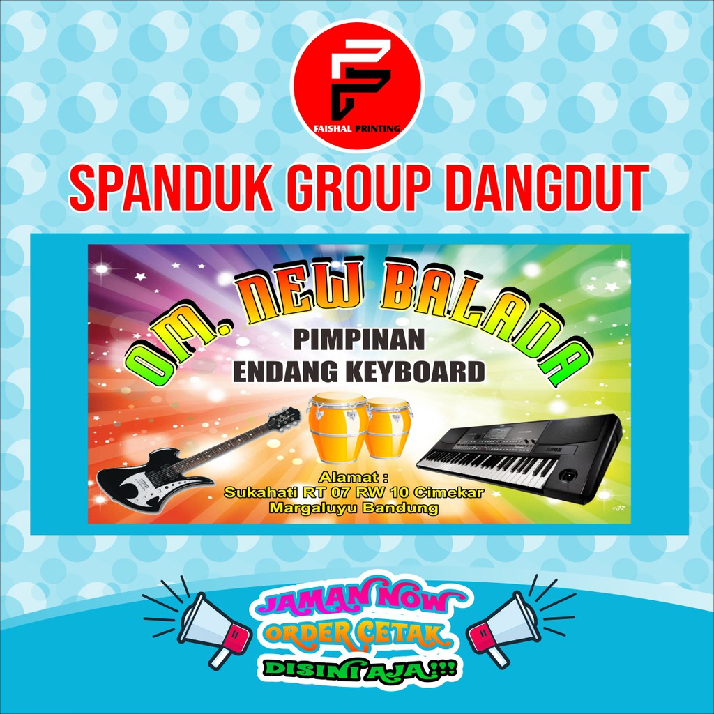 Jual spanduk / banner / backdrop grup musik dangdut ukuran 2 x 1 meter ...